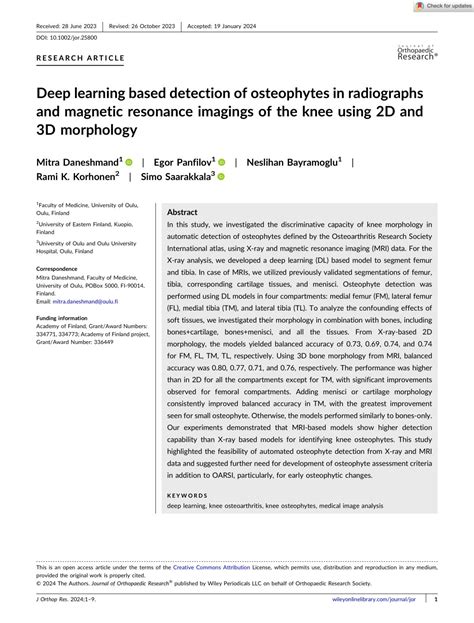 Machinelearning Deeplearning Kneeosteoarthritis Kneeosteophytes Medicalimageanalysis Mri
