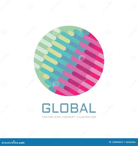 Global Business Development Concept Logo Template Vector Illustration