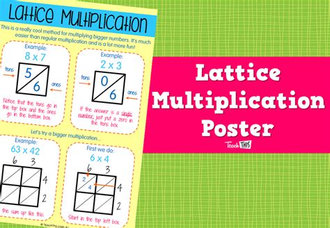 Lattice Multiplication Poster Teacher Resources And Classroom Games Teach This