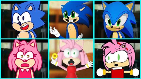 Sonic The Hedgehog Movie Sonamy Uh Meow All Designs Compilation Youtube