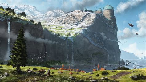 Castle Concept Art Legend Of The King Ville Fantastique Ville