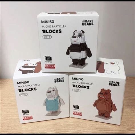 We Bare Bears Miniso Micro Particles Blocks Mini Lego Blocks Hobbies And Toys Toys And Games On