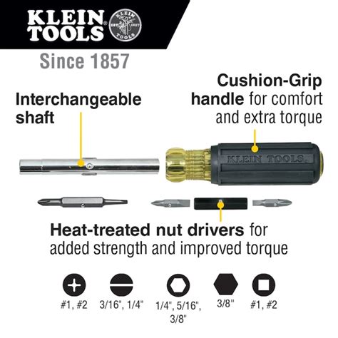 Klein Tools 10 Piece Multi Bit Screwdriver 32557 At