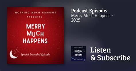 Merry Much Happens 2025 Nothing Much Happens Bedtime Stories For