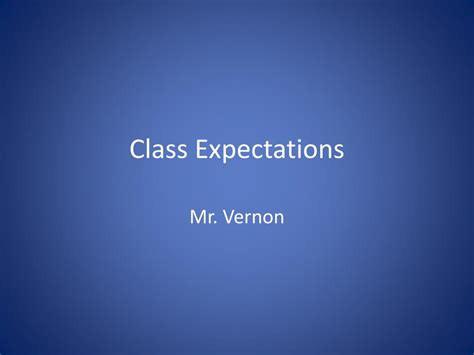 Ppt Class Expectations Powerpoint Presentation Free Download Id