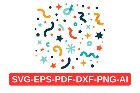 Confetti Vector Svg Clipart Print Png Graphic By Artful Assetsy