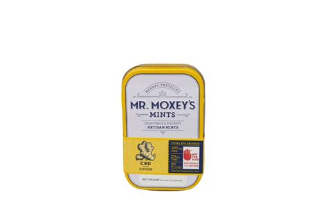Mr Moxey Relief Mints Cbd 555 Lemon Ginger