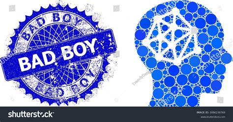 Human Barin Network Vector Mosaic Round Stock Vector Royalty Free 2086230769 Shutterstock