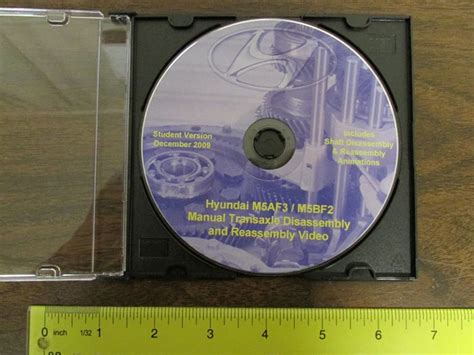 Hyundai M5af3 M5bf2 Manual Transaxle Assemblydisassembly Video On Cd