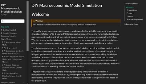 Diy Macroeconomic Model Simulation Website Rethinking Economics