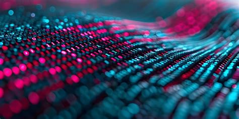 Premium Photo Digital Data Stream With Pixelated Binary Code