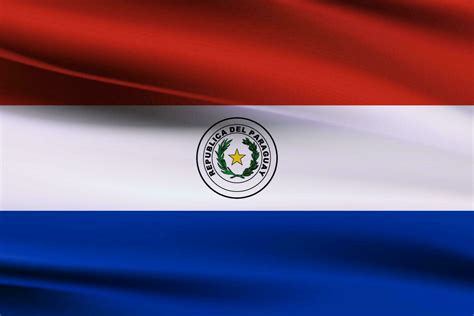 Paraguay Waving Flag Vector Paraguay Flag Background With Cloth