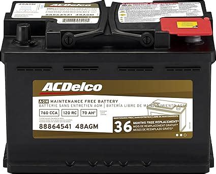 Acdelco Gold 48agm 88864541 36 Month Warranty Agm Bci