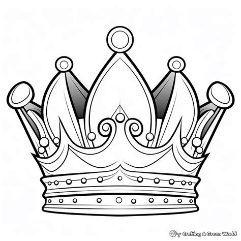 King Queen Crown Printable Headband Crown Template Coloring Page