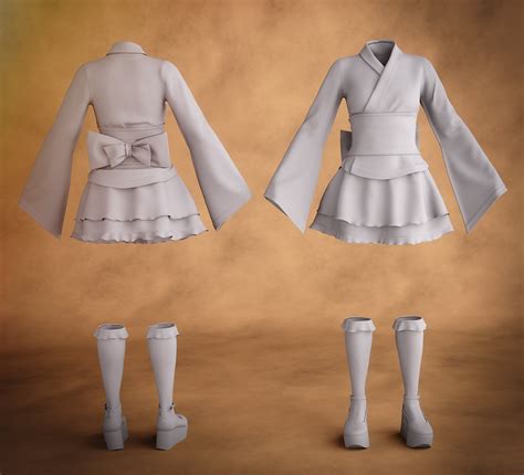 Kawaii Kimono Outfit For Genesis 8 Female S Daz 3d