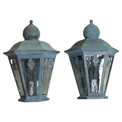 Pair Of Solid Brass Wall Lantern For Sale At 1stdibs