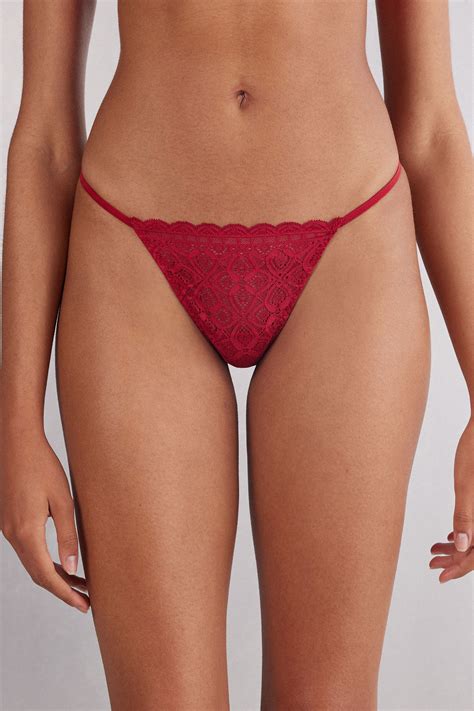 Lace Thong With Side Straps Intimissimi