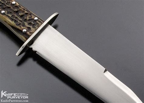 James Batson Custom Knife Jigged Stag Woodhead Bowie Knife Purveyor