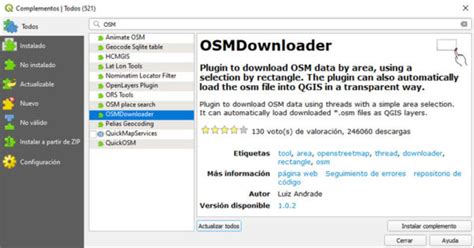 plugin de descarga de cartografía osm para qgis gisandbeers