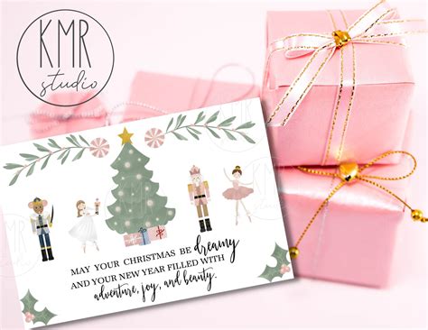 Nutcracker Card Instant Download And Print Blank 4x6 Folded Card