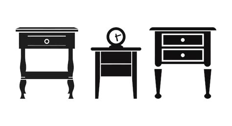 Premium Vector Bedside Table Outline Icons