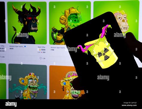 Mega Mutant Serum Nft Seen On The Silhouette Of Smartphone And Some Of