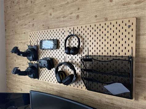 Gaming Ikea Pegboard Peg Board Ikea Pegboard Gaming Room Setup