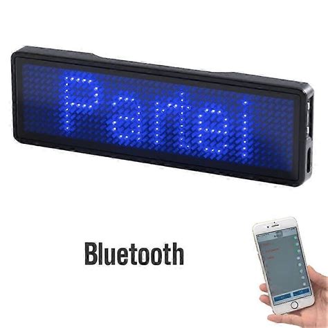 Rechargeable Bluetooth LED Badge DIY Programmable Digital Name Tag For Events And Conferences