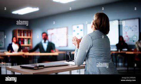 Professor Teacher Classroom Teaching Students Education And Technology