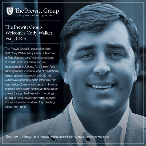 The Prewitt Group On Linkedin Join Us In Welcoming Cody Walker Esq