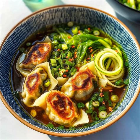Gyoza Soup Japanese Dumpling Soup