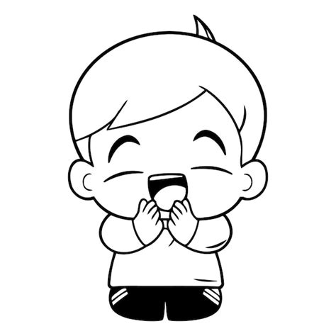 Un Niño Lindo Llorando Aislado Sobre Un Fondo Blanco Vector Premium