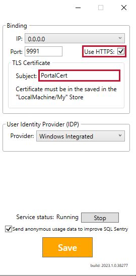 Sql Sentry Portal Configuration