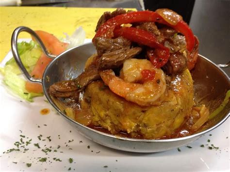 Mofongo Con Camarones Y Churasco Mofongo Cubano Steak Mofongo