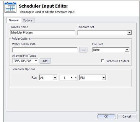 Editing A File Scheduler Input Process