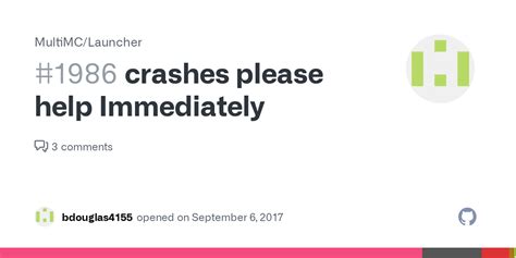 Crashes Please Help Immediately · Issue 1986 · Multimclauncher · Github