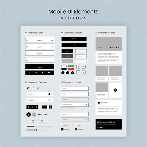 Premium Vector Web Design Ui Elements Ui Ux Design Elements For Web