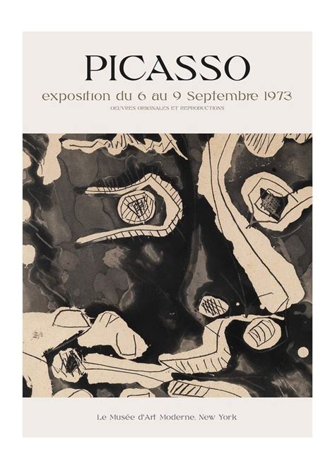 Pablo Picasso Exhibition Museum Poster Inkanddrop
