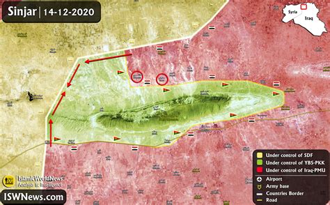 Iraq Latest Updates On Sinjar Area West Of Mosul Map Update
