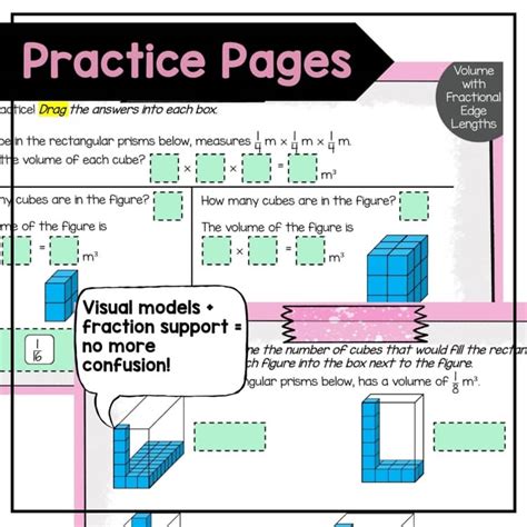 6th Grade Find Volume Of Rectangular Prisms Fractions And Word Problems