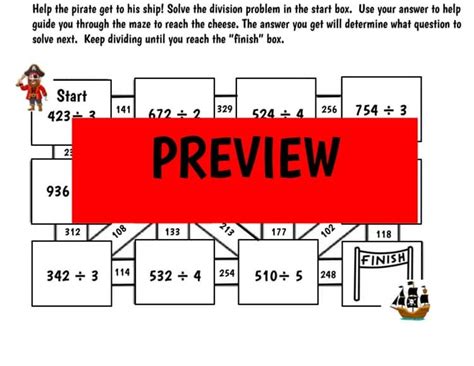 Eureka Grade 4 Division Maze 3 Digit Divided By A Single Digit Module 3