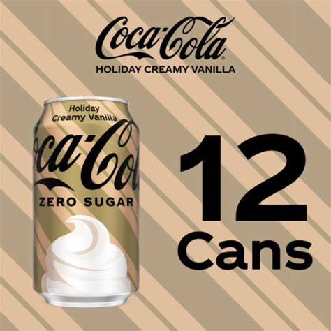 Coca Cola® Zero Sugar Holiday Creamy Vanilla Soda Cans 12 Pk 12 Fl