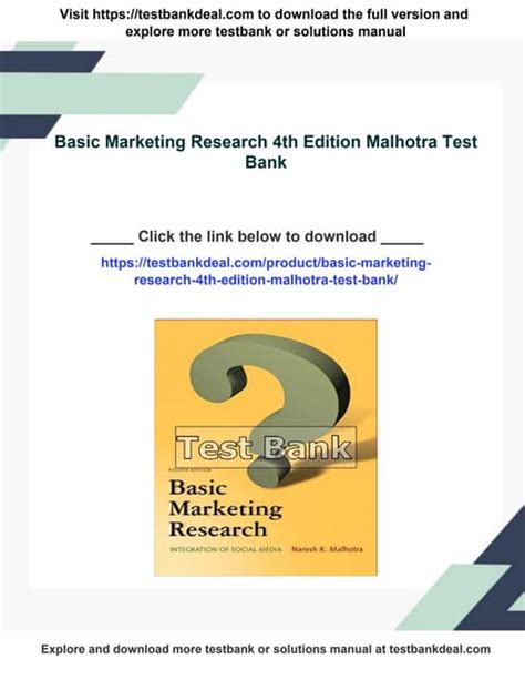 Basic Marketing Research 4th Edition Malhotra Test Bank Pdf
