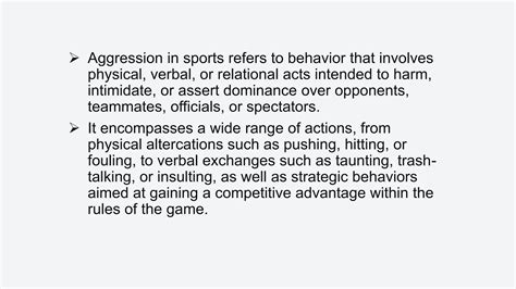 Aggression In Sports I Sports Psychology Pptx