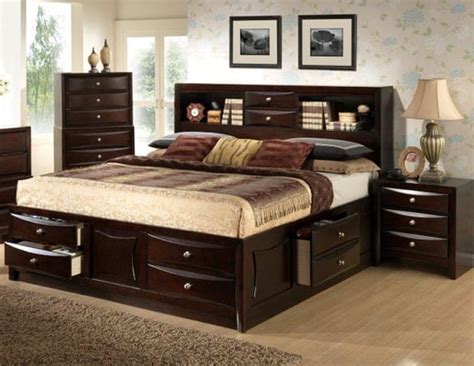 Woodwork Queen Size Storage Bed With Bookcase Headboard Plans Pdf Plans
