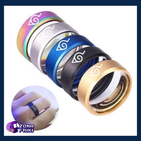 Naruto Anillos Simbolo Konoha
