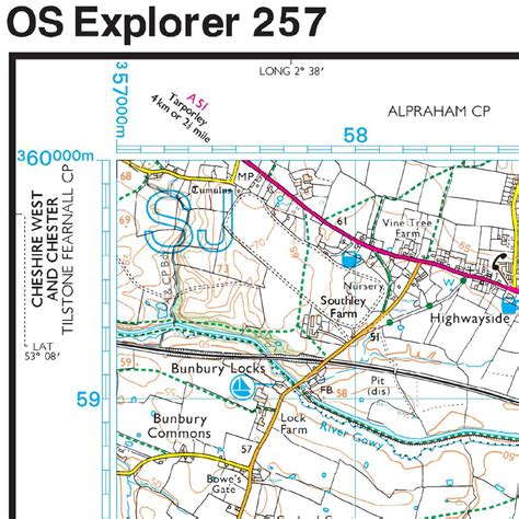 Os Map Of Crewe And Nantwich Explorer 257 Map Ordnance Survey Shop