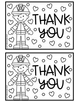 Thank You Fireman Coloring Page