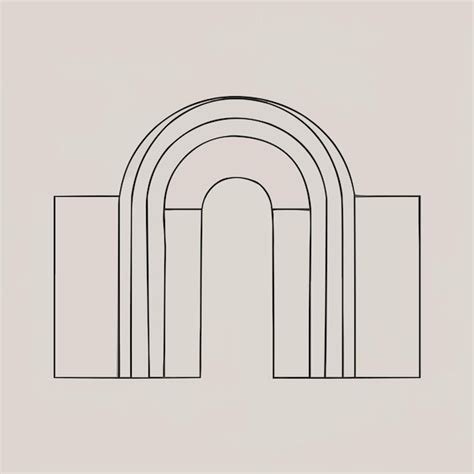 Плоский эскиз Венецианских каналов и гондол в минималистском стиле