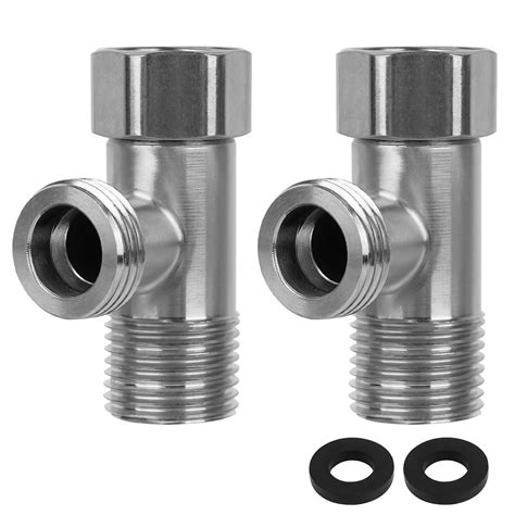 2pack Solid Brass G1 2 3 Way Diverter Valve Hose Fitting Tee 3 Way Shower Diverter Valve T